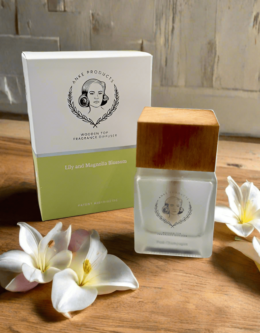 Anke Products - Lily & Magnolia Blossom Wooden Top Fragrance Diffuser ...