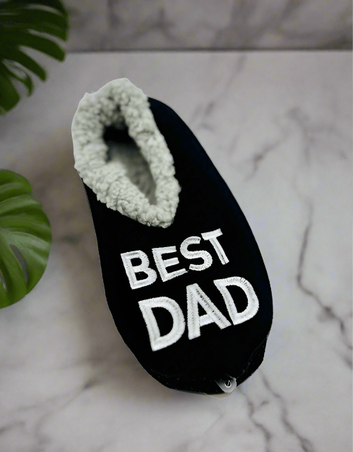 "Best Dad" Comfy Winter Slippers – Impala Online